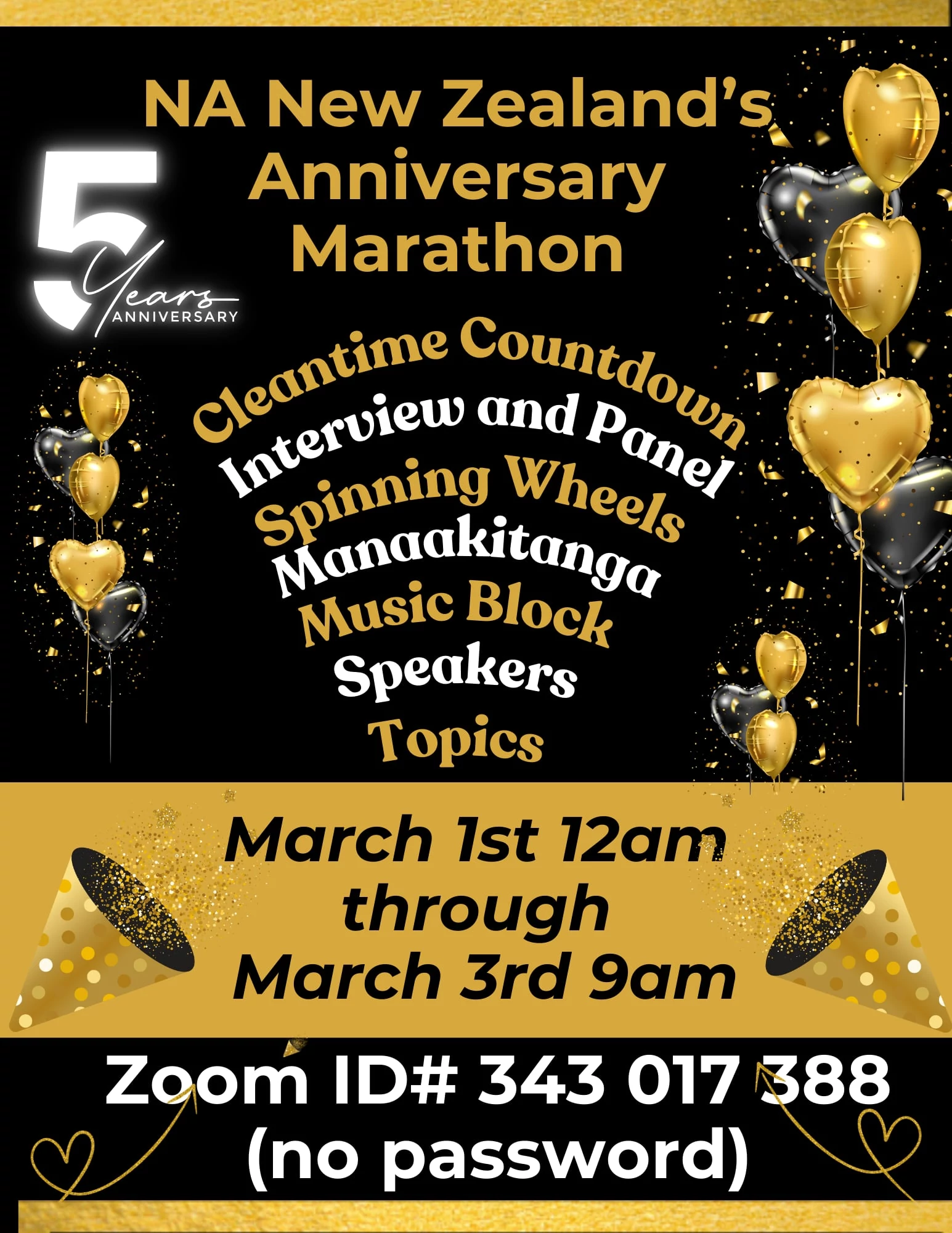 N.A New Zealand's Marathon 5 Year Anniversary - Narcotics Anonymous